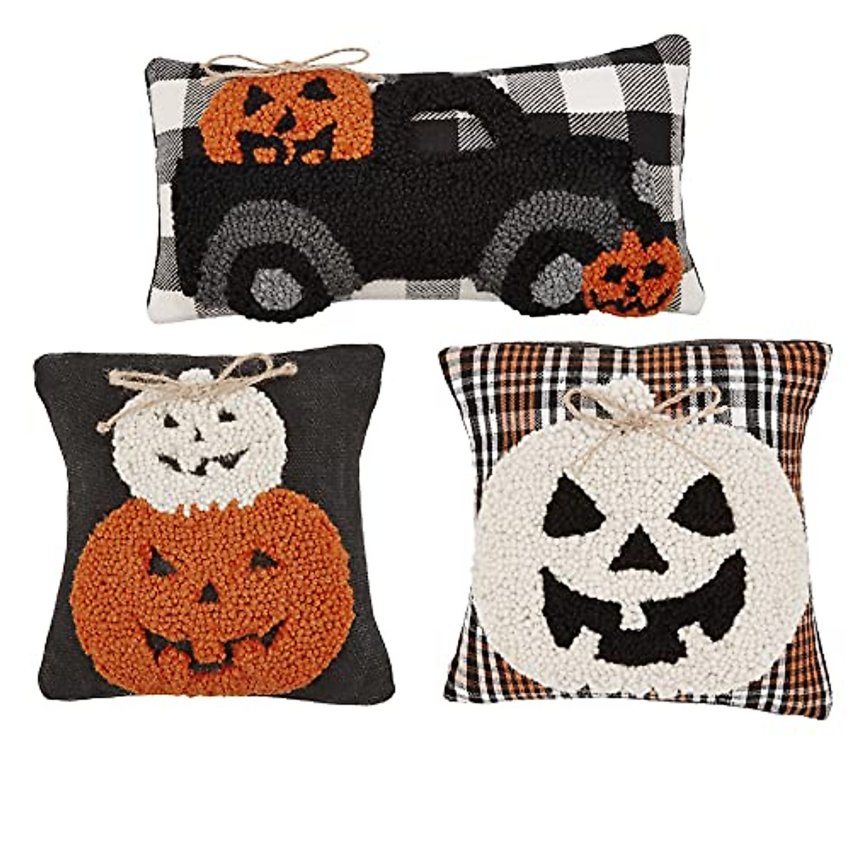 Mud Pie Halloween Mini Hook Pillow, 1 Count (Pack of 1), Truck