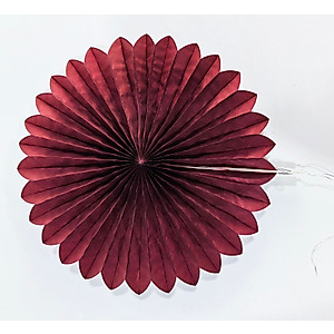 Graduation Decorations Maroon Black 2024/Burgundy Black Graduation Party Decorations/Burgundy White Black Tissue Paper Fans for Maroon Black Birthday Party Bridal Shower/Maroon Graduation Decorations