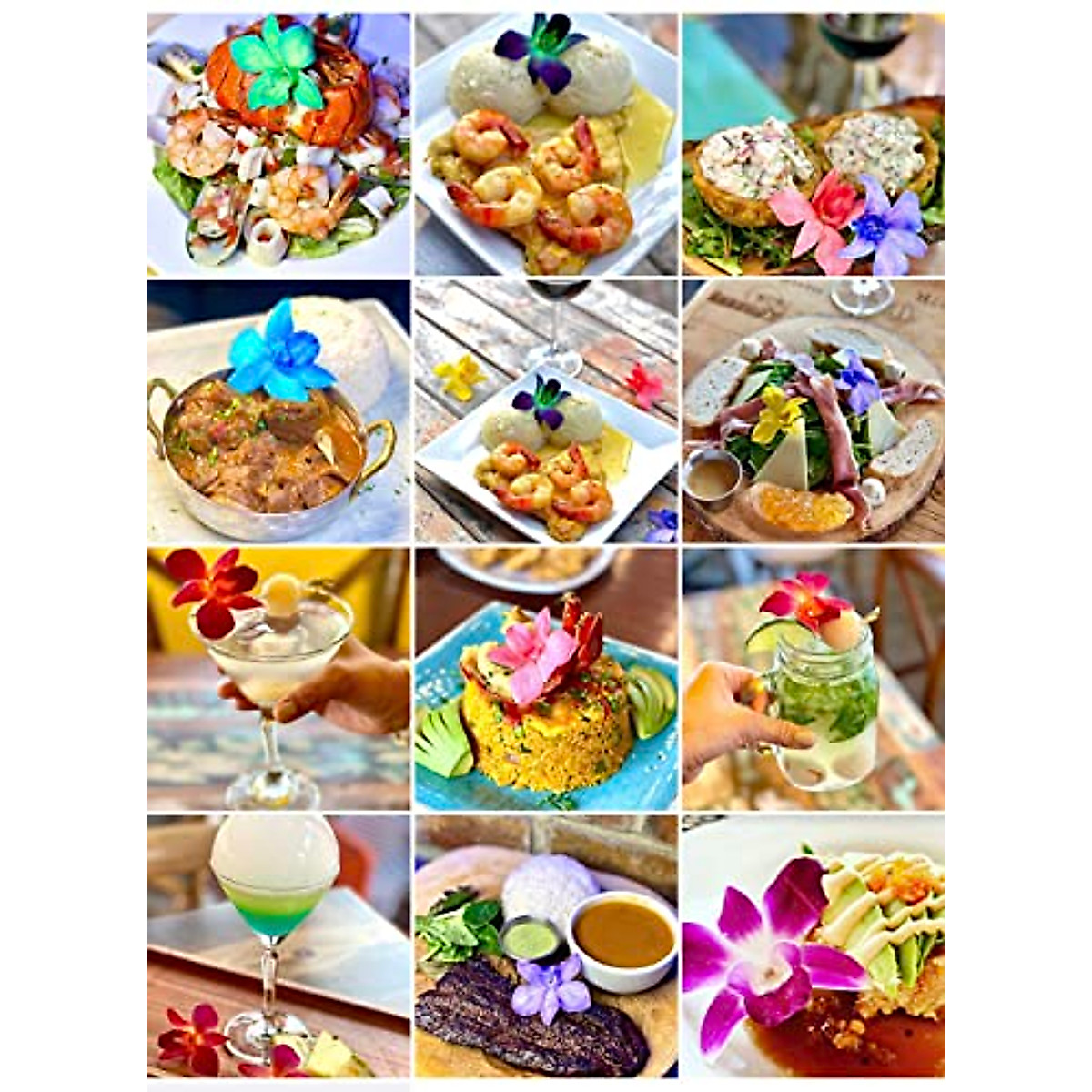 Sunne Tropical OrchidClub USA Loose Bloom Fresh Orchid Flower Head DIY Lei, food & drink decoration (100 PURPLE)