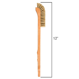 Redecker Ultra-Slim Horsehair Bottle Brush, Curved Oiled Beechwood Handle, 9-1/4-Inches Long, Made in Germany