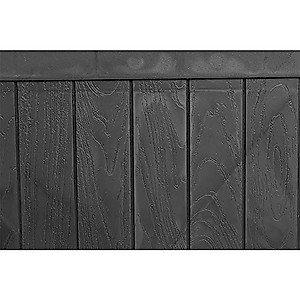 Ainfox Patio Storage Deck Box, Outdoor Storage Plastic Bench Box - All Weather Resin Wicker Deck Box Storage Container Bench Seat (Carbon Black)