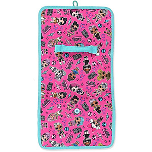 L.O.L. Surprise! Girl's Tri-fold Multipurpose Collectible Toy Storage Accessory Toiletry Travel Bag Case (One Size, Pink)