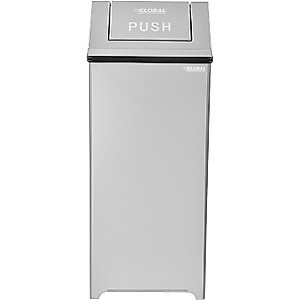 Global Industrial 24 Gallon Stainless Steel Swing Top Receptacle