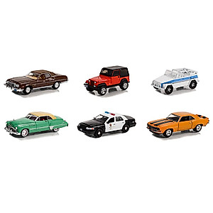 Greenlight 44970 Hollywood Series 37 Complete Set of Six (6) Diecast Models 1:64 Scale
