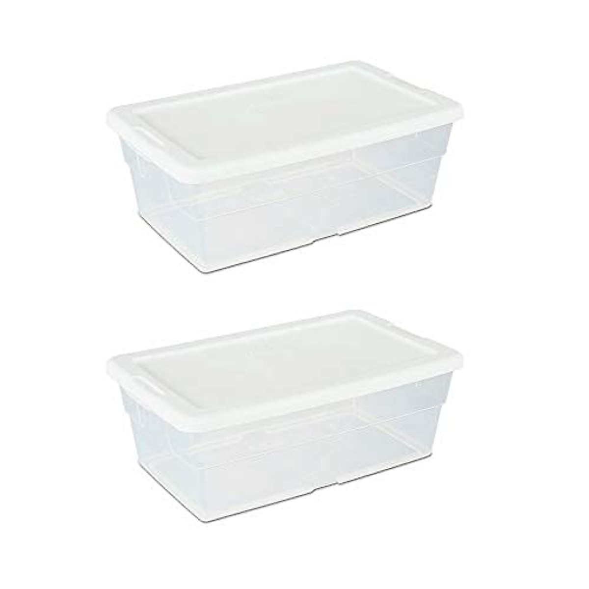 Sterilite Storage Box 13.5 X 8.3 X 4.8, 6 Qt. Clear - Pack of 2