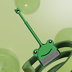 Children's Small Broom Dustpan Set, Mini Cleaning Set-Green Frog
