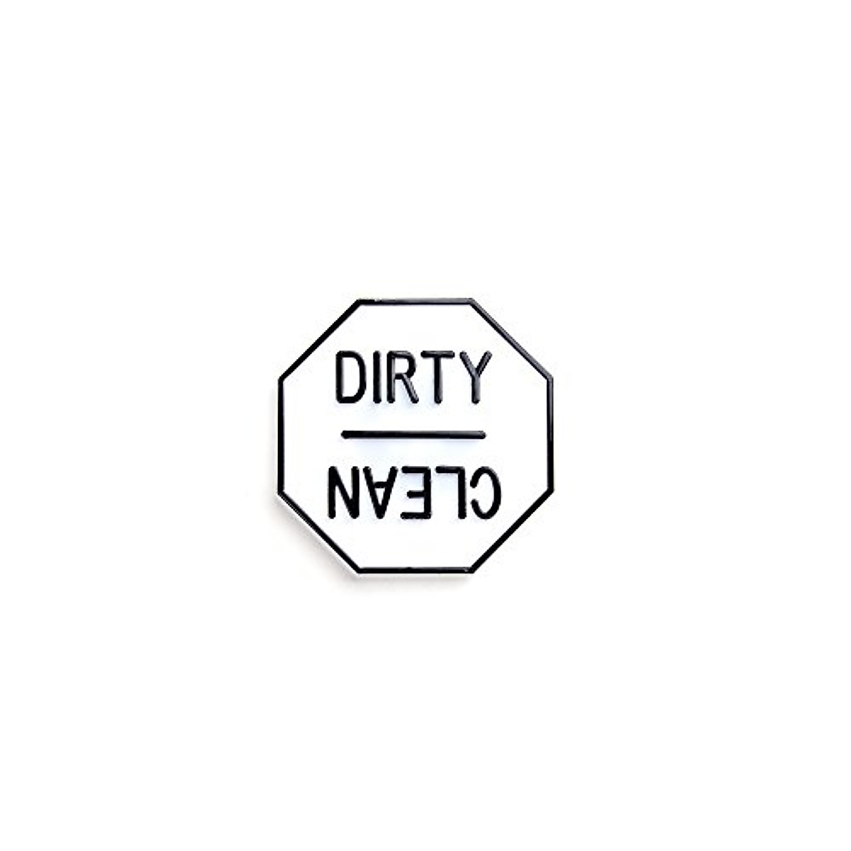 Fox Run - 5935 Fox Run Clean or Dirty Dishwasher Magnet, 2.5 x 2.5 x 0.25 inches, White