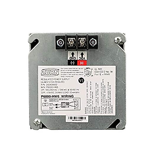 Zurn P6000-HW6 7.6VDC Hardwired Power Converter for 6VDC Flush Valves and Faucets, Steel
