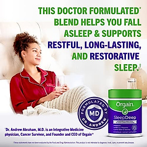 Orgain SleepDeep, Melatonin Sleep Support Supplement - Built with Magnesium, GABA, L-Theanine, L- Tryptophan, Chamomile, Lemon Balm, and Valerian Root, Doctor Formulated, Gluten Free, Soy Free, 60 ct