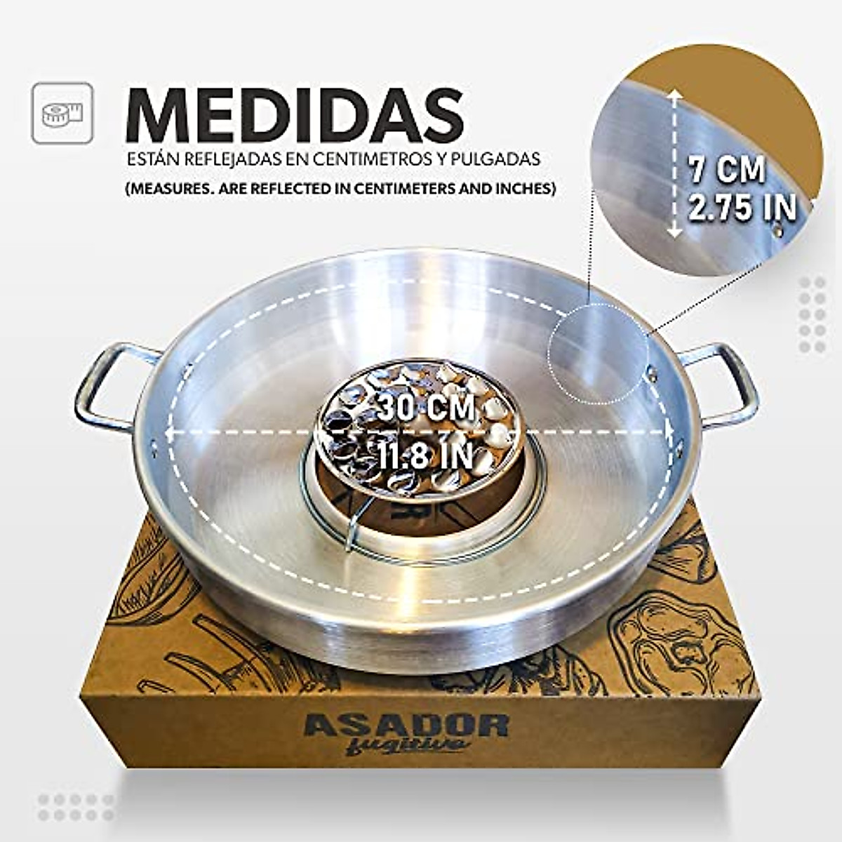 Asador fugitivo mexicano para estufa con disco giratorio - Fugitive mexican stove with grill spinning disc metal.