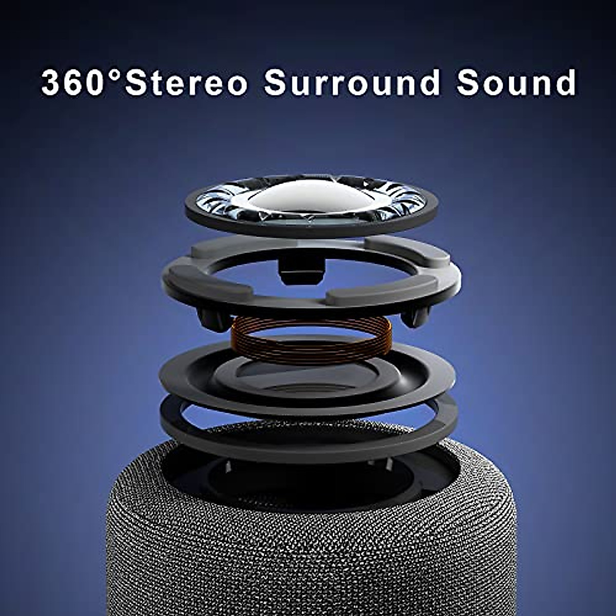 BJ Bluetooth Speaker with Earbuds 2 in 1, Portable Mini Speakers Bluetooth Wireless Headphones Combo, 360 Surround Stereo Sound Built-in Mic, 12 Hrs Long Battery Life for Home Party, Outdoor Travel