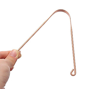 Froiny 1pc Copper Tongue Clean Scraper Not-Gagging Design Metal Tongue Cleaner Unisex Tongue Toothbrush Dental Oral Care Tool