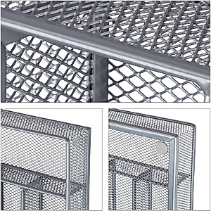 COSWE Silverware Tray for Drawer, Silverware Organizer, Metal Drawer Organizer Kitchen Utensils with Foam Feet Multi Compartments Cutlery Organizer in Drawer