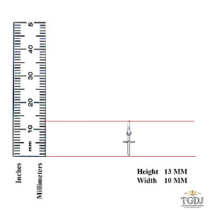14k White Gold Cross Religious Pendant Height 13 MM Width 8 MM Avg. Weight 0.5 Grams