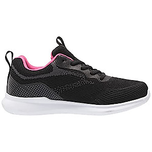 Propét Women's TravelBound Pixel Sneaker, Black/Pink, 10