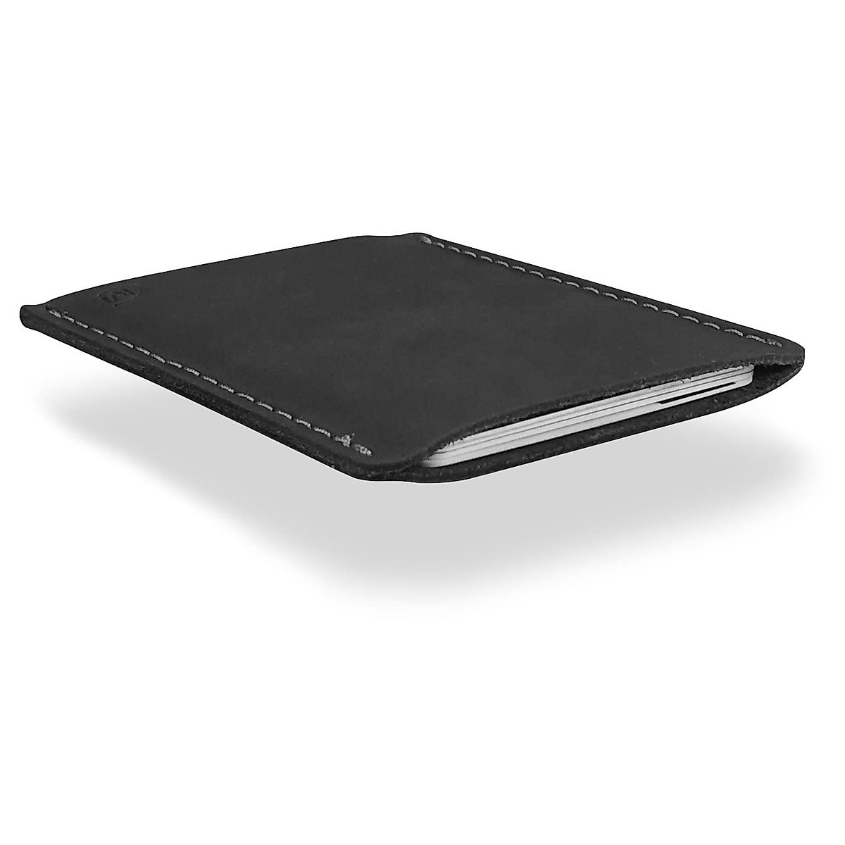 Modern Carry Leather Minimal Card Holder, Minimalist Wallet for Men & Women, Thin Credit Card Holder, Small Business Card Holder, Card Holder Wallet, Front Pocket Card Wallet - Full Protection (Black)