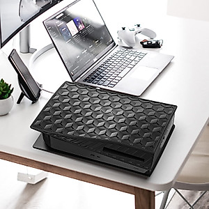 Geekria Console Faceplate Compatible with PS5, Playstation 5 Console Disc Edition, Shell Skin Case ABS Anti-Scratch Dustproof Gaming Console Cover Hard Shockproof Replacement Accessories