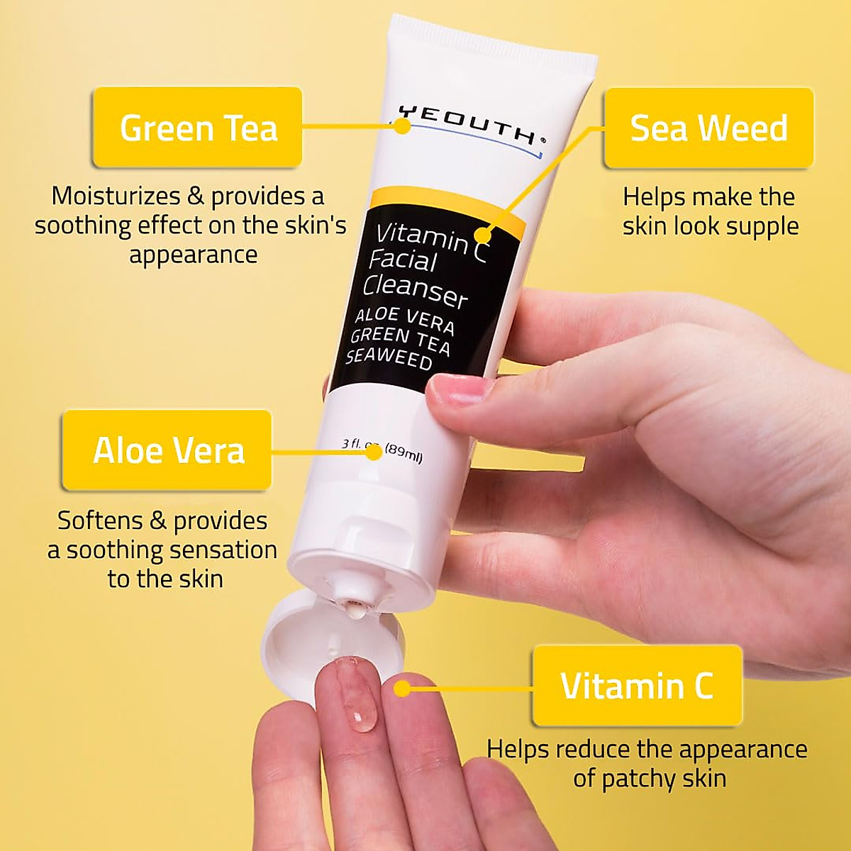 YEOUTH Vitamin C Cleanser for Face Wash 3 fl oz