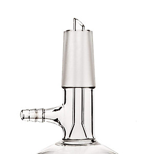 StonyLab Borosilicate Glass Buchner Filtering Funnel with Fine Frit(G3), 76mm Inner-Diameter, 80mm Depth, with 24/40 Standard Taper Inner Joint and Vacuum Serrated Tubulation (250ml)