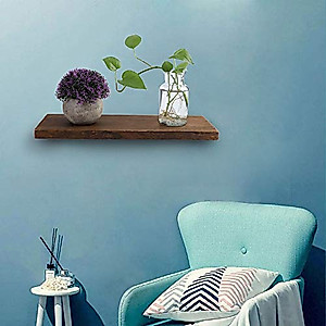 Floating Shelves, Retro Floating Wall Mounted Storage Shelves Floating Shelf Modern Storage Rack Display Decorative Organizer Hanging Bookshelf Shelves for Bathroom Home Living Room(30*14*2cm)
