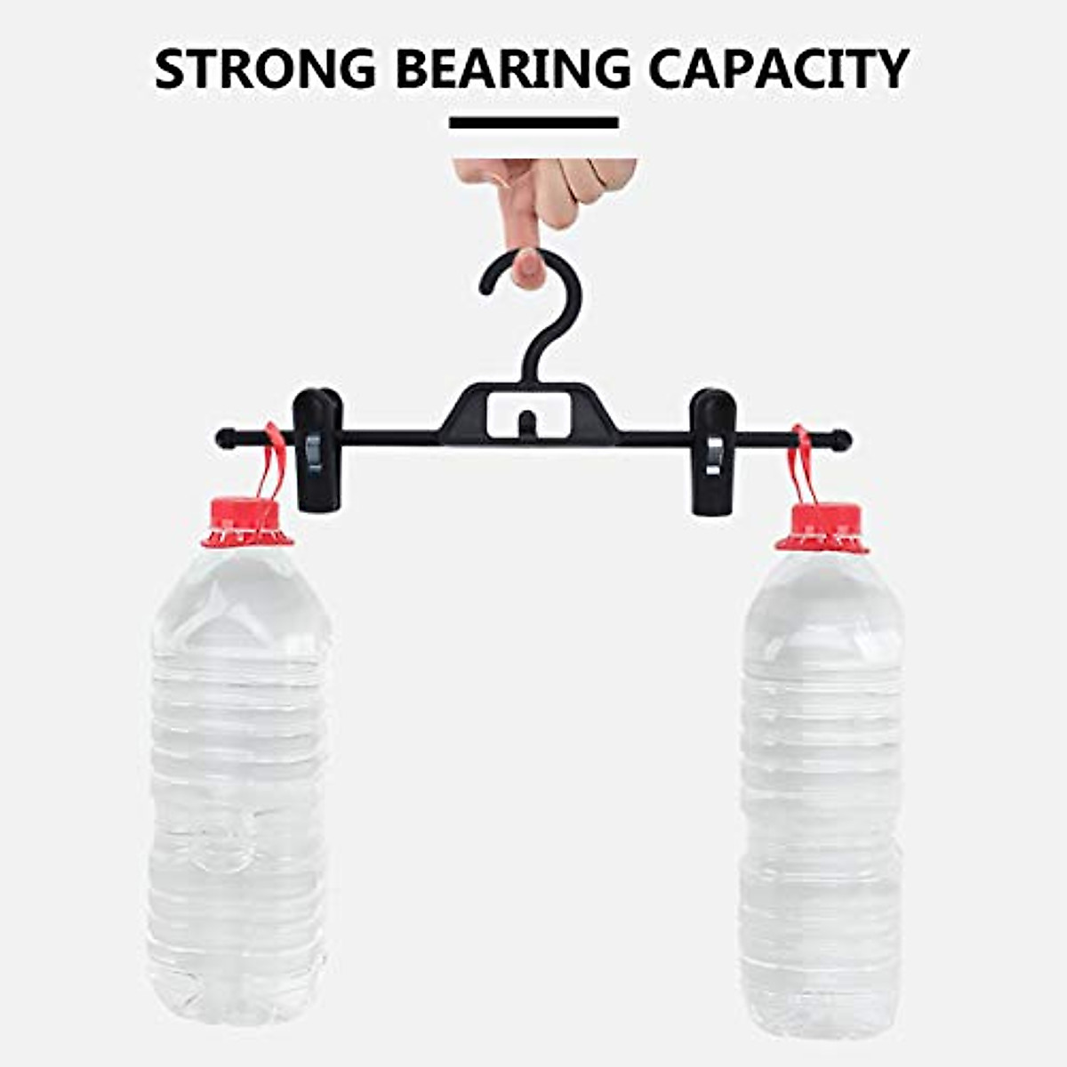 Angoily 10pcs Plastic Heavy Duty Pant Hanger with Adjustable Clips Pants Skirt Clothes Hangers Clips: Space Saving Hangers Non-Slip Durable Pant Hangers for Closet Organizing