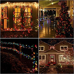 CREPRO 2 Pack Christmas String Lights, 16 FT 50 LED Battery Operated String Lights Waterproof Mini Christmas Lights Outdoor and Indoor for Xmas Tree Garden Yard Home Wedding Party Patio