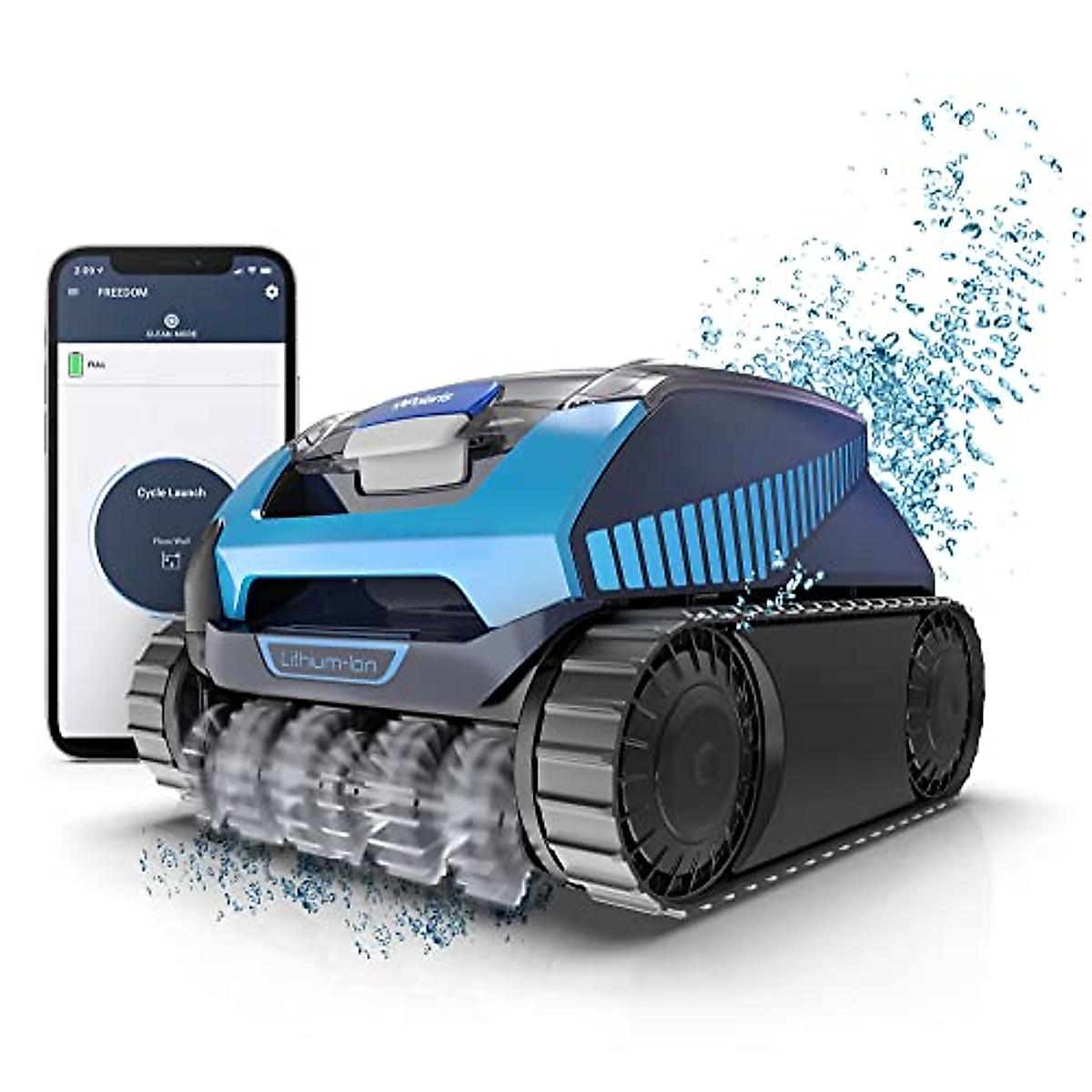 Polaris FREEDOM Cordless Robotic Pool Cleaner, Cable-Free for All In-Ground Pools up to 50ft, Four Cleaning Modes & Intelligent Cleaning Technology