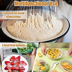 BABORUI 100Pcs Reusable Bowl Covers for Bread Proofing, Plastic Bowl Cover for Rising, Bread Proofing Cover of Sourdough Bread Baking Supplies, Banneton Bread Proofing Basket Cover