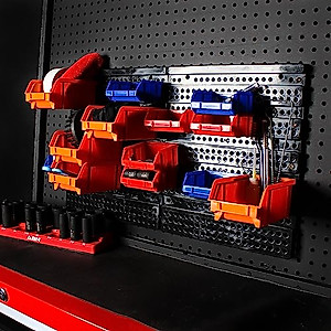 ABN Nail and Screw Organizer Wall Mounted Storage Bins - 30pc Small Parts Organizer for Shop and Garage Storage