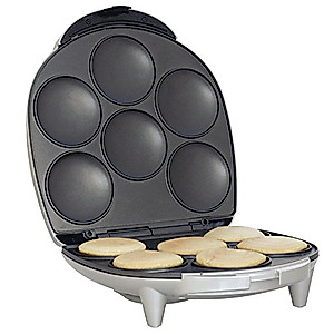 Brentwood AR-136 6 Piece Non-Stick Arepa Maker Silver, 1"