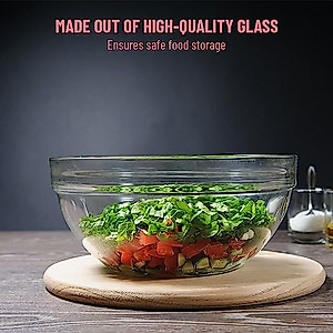 SQARR Mini Glass Prep Pinch Bowls - Set of 15, 3.5 inch 4 oz Clear Glass Bowls for Condiments, Small Glass Bowls, and Pinch Bowls