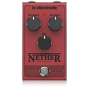 TC Electronic NETHER OCTAVER Classic All-Analog Octave Pedal with 1 or 2 Octaves Below Original for Adding Warm Deep Bottom End