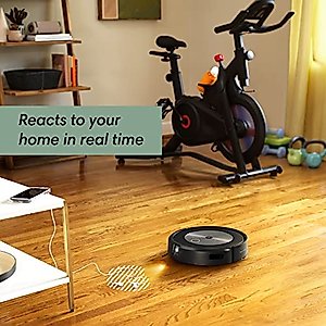 iRobot Roomba j7+ (7550) Self-Emptying Robot Vacuum – Identifies and avoids obstacles like pet waste & cords, Empties itself for 60 days, Smart Mapping, Works with Alexa, Ideal for Pet Hair (Renewed)