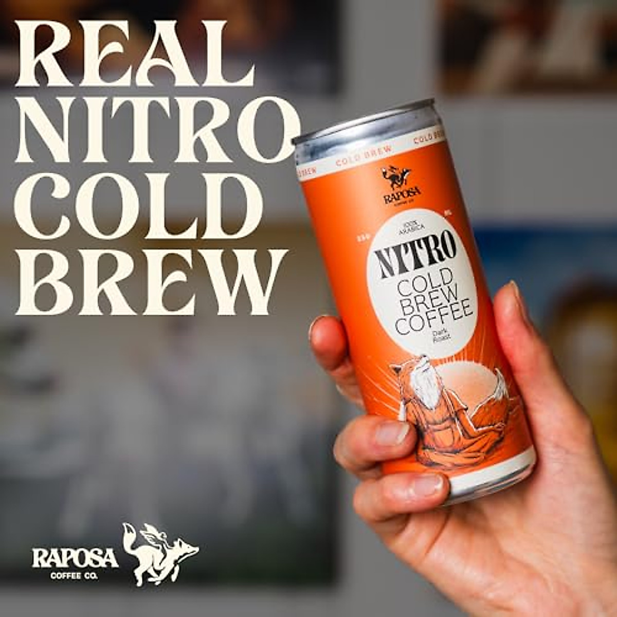 Raposa Nitro Cold Brew Ready to Drink Coffee 250ml - 8.45oz - Made with Oat Milk- Dairy Free - Vegan Cold Brew Ready to Drink, Non GMO, No Artificial Anything - 150mg Caffeine (Flat White (12 Pack))