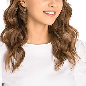 Swarovski Duo Evil Eye Hoop Pierced Earrings Dark Multi One Size