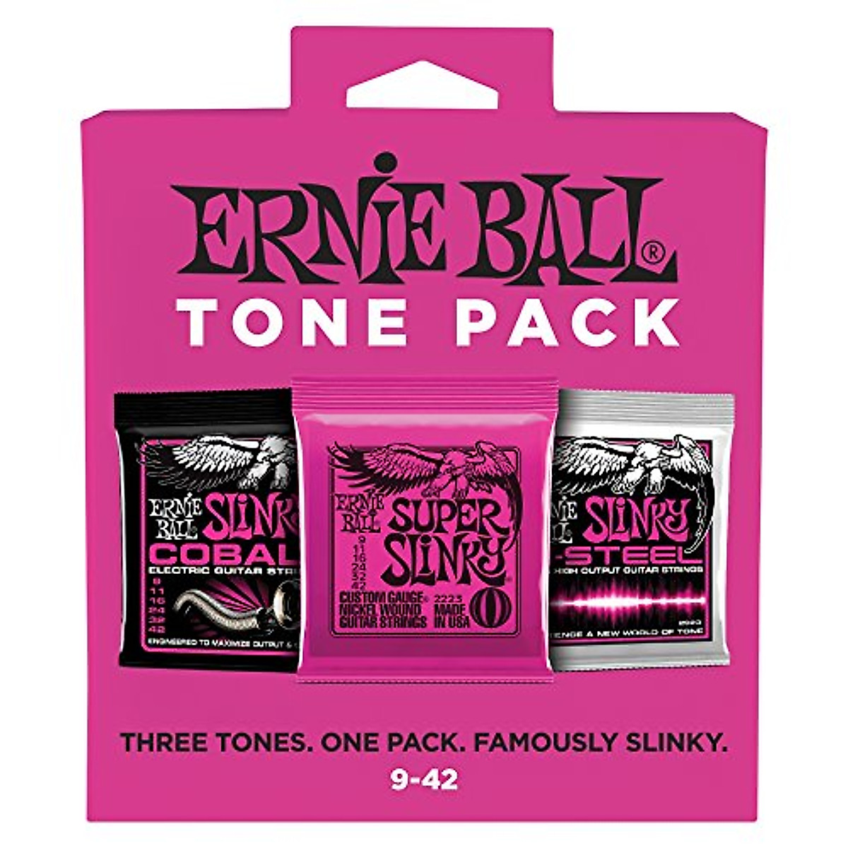 Ernie Ball Super Slinky Electric Tone Pack Guitar Strings, 9-42 Gauge (P03333)