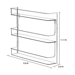 iDesign Hanging Nail Polish & Cosmetics Organizer, Set of 2, The Clarity Collection – 8.78" x 2.02" x 11.07", Clear