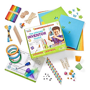 hand2mind Ultimate Inventor Toolkit, Ages 5+, Kids Inventing Kit, Ultimate Craft Kit, Science Projects for Kids, Engineering Toys for Kids, STEM Building Toys, Kids First Science Kit, STEM Activities