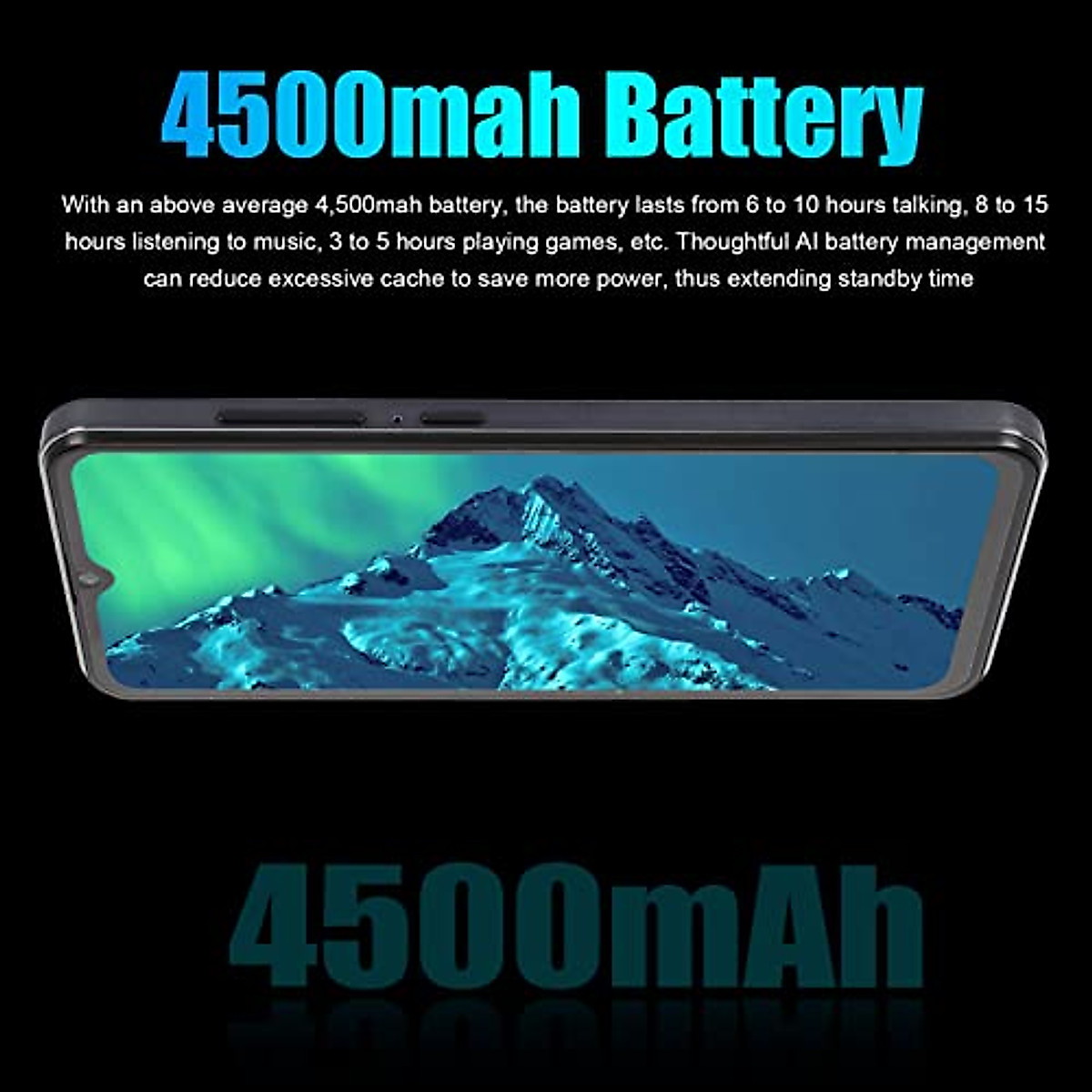 Dilwe M13 4G Unlocked Cellphone, 6.53in HD Screen Smartphone, 4G 5GWIFI Dual SIM Slots Mobile Phone, 6GB RAM 128GB ROM, Face ID Unlocked Mobile Phone for Android12, M13-Black