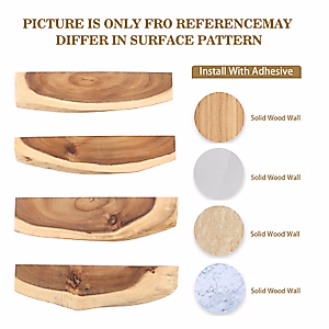 CHI SHANG 12.5 Inch Magnetic Knife Holder for Wall,Acacia Wood Knife Magnetic Strip,Knife Holder Wood Magnetic,No Drilling Knife Magnetic Strip-Strong Knife Magnet- for Kitchen Knives and Tools