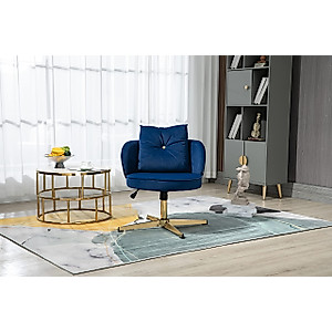 COOLMORE Home Office Desk Chair, Vanity Chair, Modern Adjustable Home Computer Executive Chair Swivel Task Chair for Small Space, Living Room, Make-up, Studying