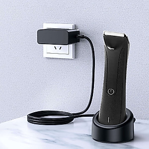 MEROM Charging Dock Power Adapter Cord Compatible with Manscaped The Lawn Mower 3.0 2.0 The Weed Whacker Electric Groin Hair Trimmer, Stand Charging Base for Lawn Mover Male Hygiene Clippers Razor