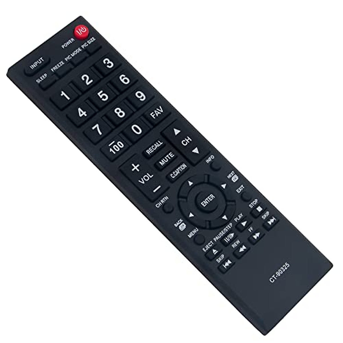 New CT-90325 Remote Compatible with Toshiba TV 40E200UM 40E210U 40E220U 40FT1 40FT1U 40FT2U 40FT2U1 40SL412 40SL412U 46G310U 46SL412U 55G310U 55G310U1 55HT1 55HT1U 22AV600U 19AV600U 32E200U