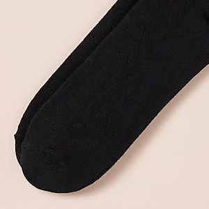 Amazon Essentials Women's Casual Crew Socks, 6 Pairs, Black, 8-12