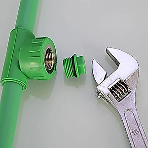 Feelers 3/4" PT Outer Hex Male Threaded PPR Pipe Plug End Cap Garden Hose Water Tubing Stopper Prevent Leakage Choke Fitting, Pack of 5, Green