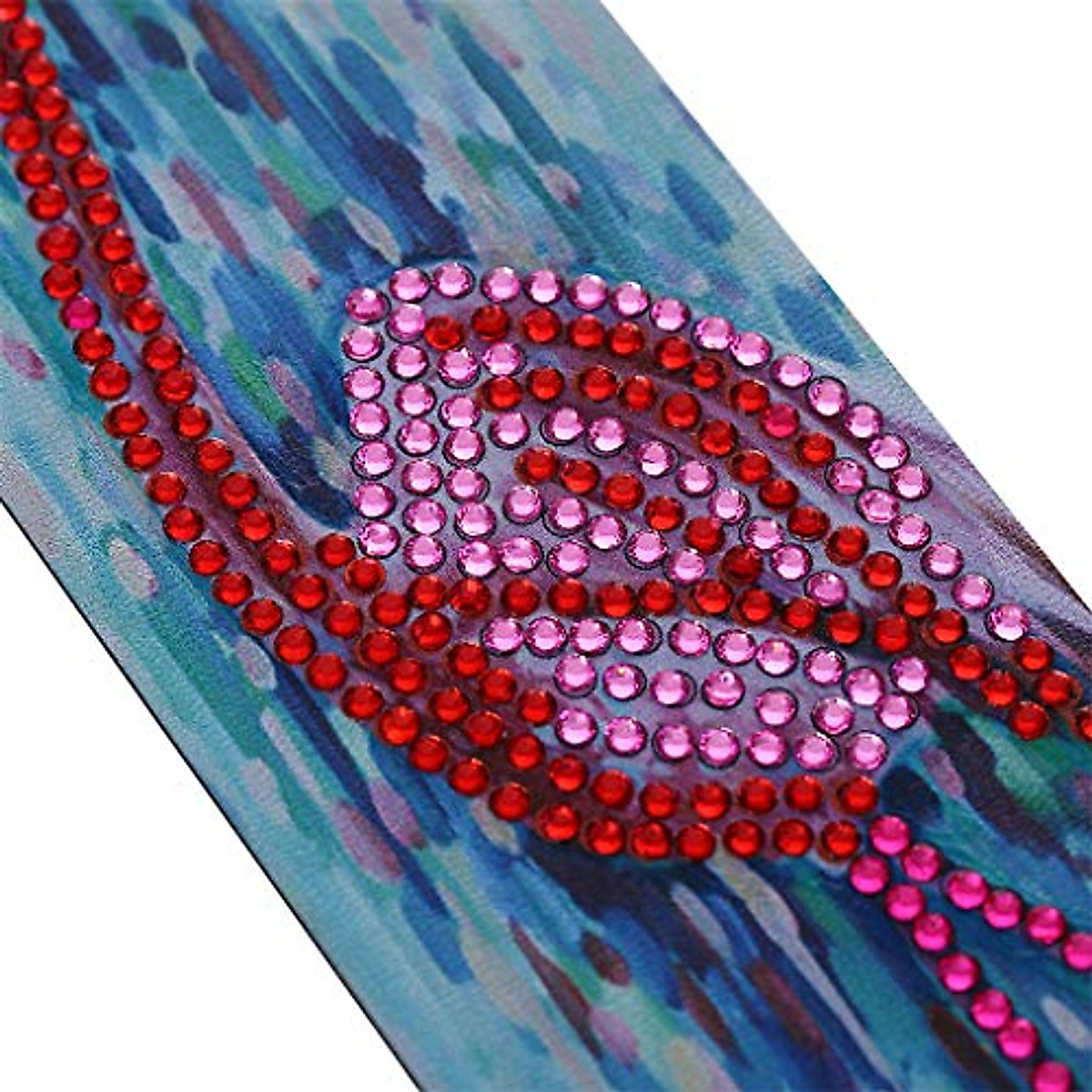 DIY Special Shaped Bookmarks Diamond Painting Birds Leather Tassel Flamingo Diamond Art Bookmark kit for Adults and Kids(Size:8.27X2.37")