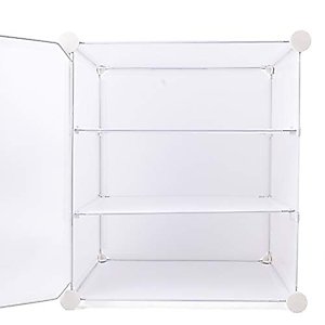 GNJINX 12 Tiers Shoe Rack,Shoe Rack Organizer, Stackable Closet 96 Pairs Shoe Box Storage Cabinet, Durable Modular Shoes Organizer Expandable for Heels, Boots, Slippers