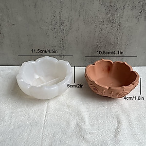 Lotus Storage Bowl Silicone Mold Concrete Flower Pot Silicone Mold Succulent Planter Vase Mold Bowl Dish Tray Mold Plaster Epoxy Resin Mold