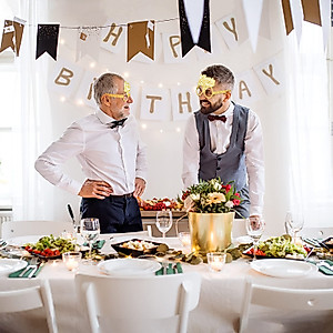 Threan 36 Pcs 40th 50th 60th Birthday Party Paper Eyeglasses Decoration, Birthday Eyeglasses Photo Props Decor for Men Women(50th)