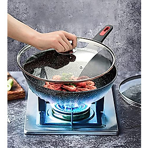 Glass Lid for Frying Pan, Fry Pan, Skillet, Pan Lid with Handle Coated in Silicone Ring,12"/30cm, Clear